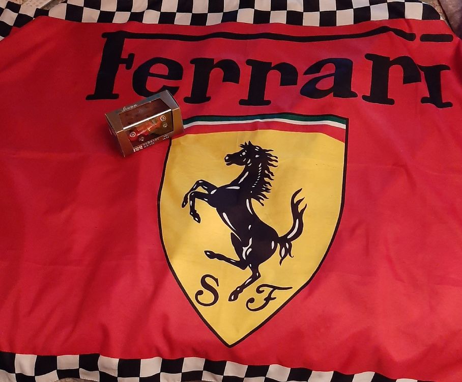 FERRARI USA RACING BANNER MIT BRUMM FERRARI 801 F1 1957 (Neu (gemäss ...