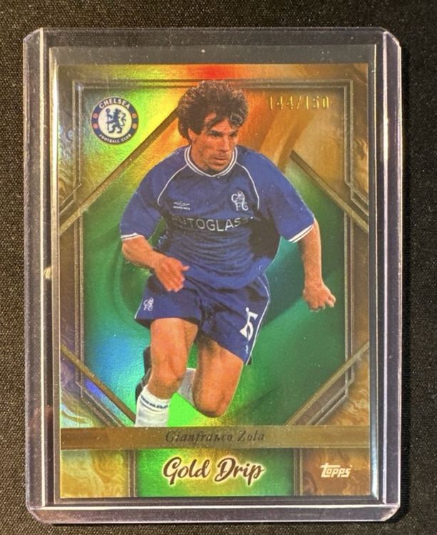 Topps Gianfranco Zola Gold Drip /150 Chelsea FC Karte (Neu und ...