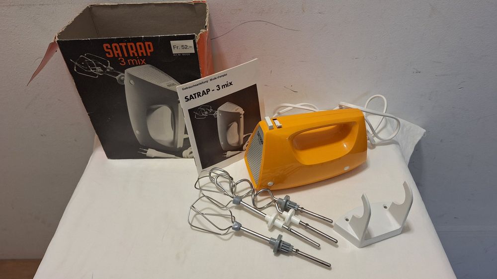 Mixer"Satrap"orange, in orig. Verpackung, Anleitung, Vintage (Gebraucht ...