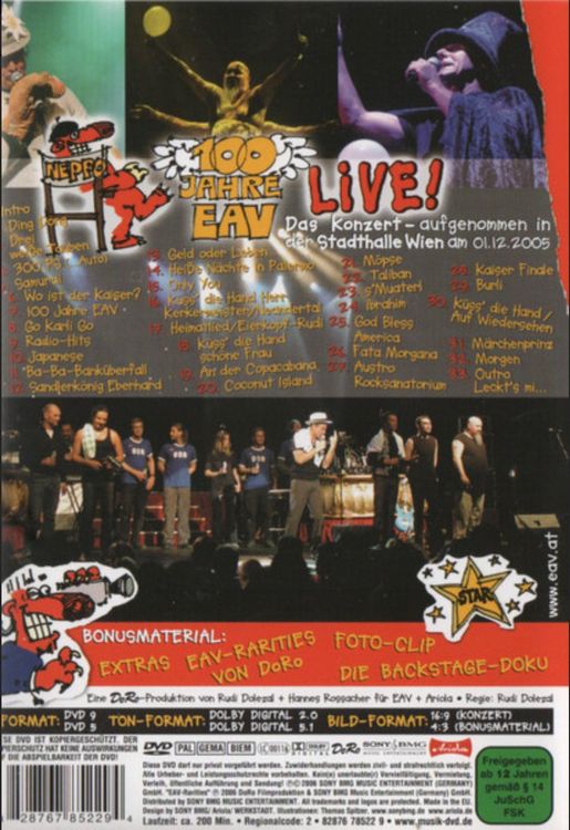 EAV (Erste Allgemeine Verunsicherung) 100 Jahre EAV (2 DVDs) (Gebraucht ...
