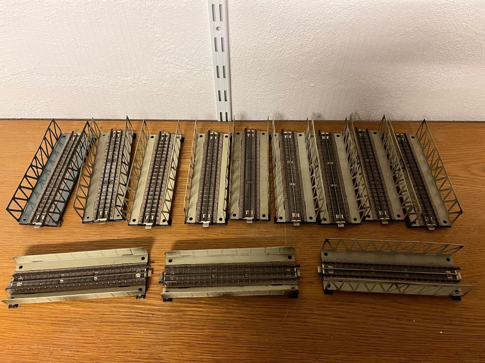 Märklin 7162 Gitterbrücke 7161 Vollbrücke Konvolut 13 teilig (Gebraucht ...