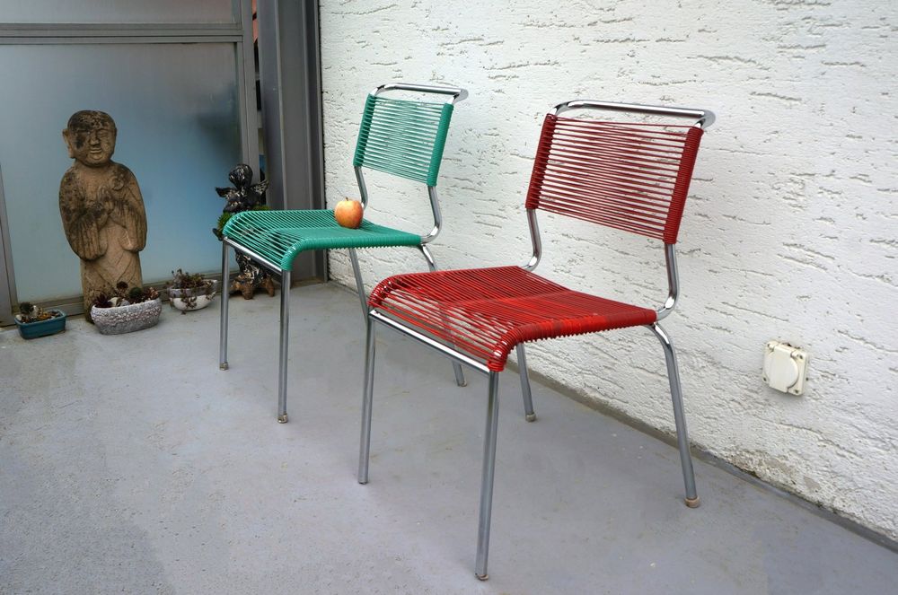 BIGLA Set Spaghetti Stühle Terrasse Balkon Garten 70er Jahre (Gebraucht ...