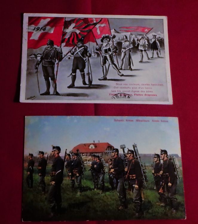 AK Militär Schweizer Armee, 2 uralte Postkarten, gelaufen | Kaufen auf Ricardo