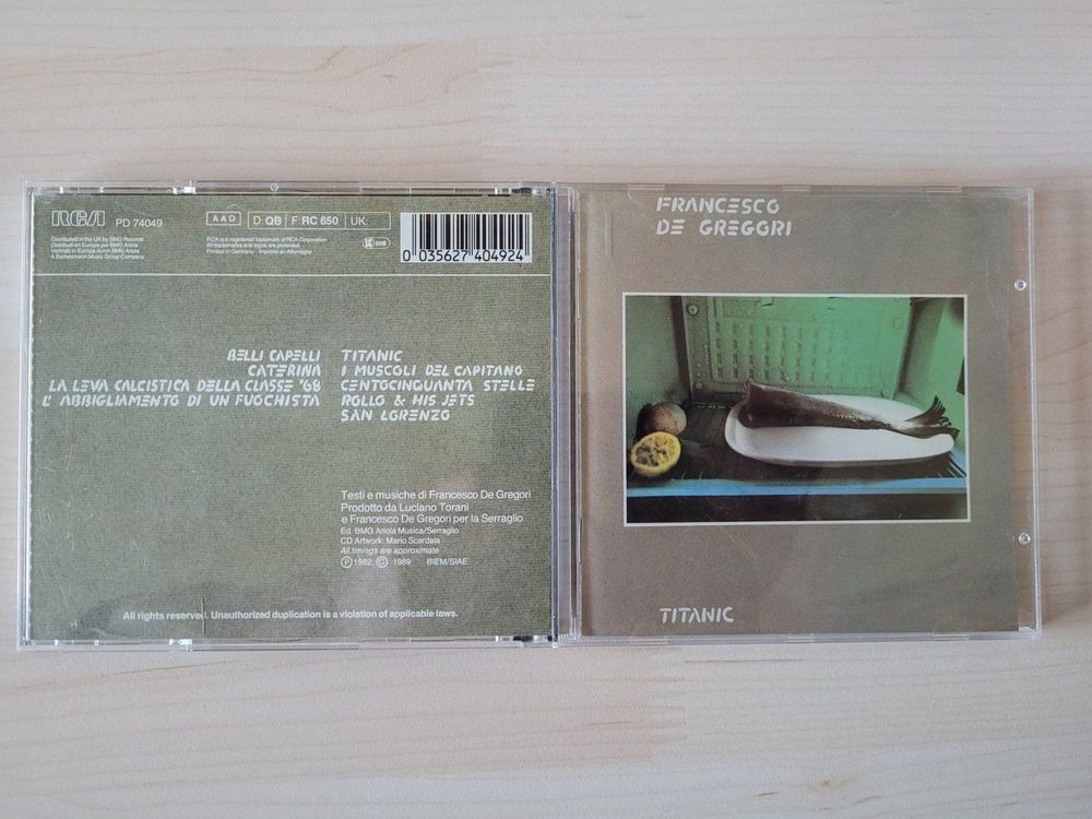 Francesco de Gregori - Titanic CD 1982 (Gebraucht) in Nebikon für CHF 1 – mit Lieferung auf ...