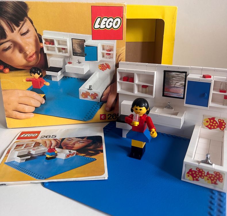 1974, Rarität LEGO 265 "Badezimmer", komplett, mit OVP+OBA (Gebraucht) in Uster für CHF 60 – mit ...