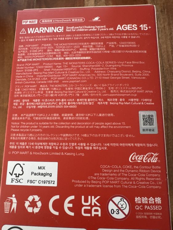 Pop Mart The Monsters Coca-Cola Vinyl Face Blind Box! (Neu und originalverpackt) in Widnau für ...