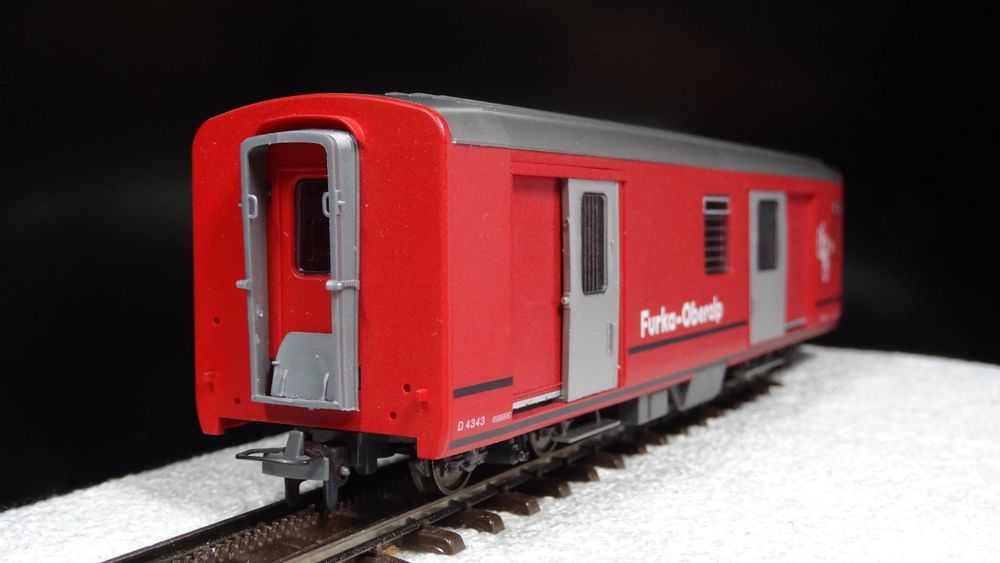 Bemo 3269 213, FO, Gepäckwagen rot, D 4343 (Neu (gemäss Beschreibung ...