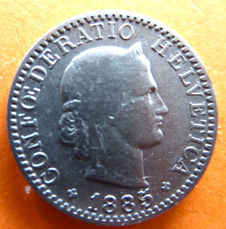 20 Rappen 1885 (Gebraucht) in Aesch BL für CHF 2 – mit Lieferung auf Ricardo kaufen