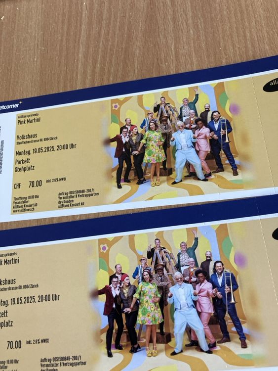 Tickets (Neu und originalverpackt) in Bern für CHF 120 – mit Lieferung auf Ricardo kaufen