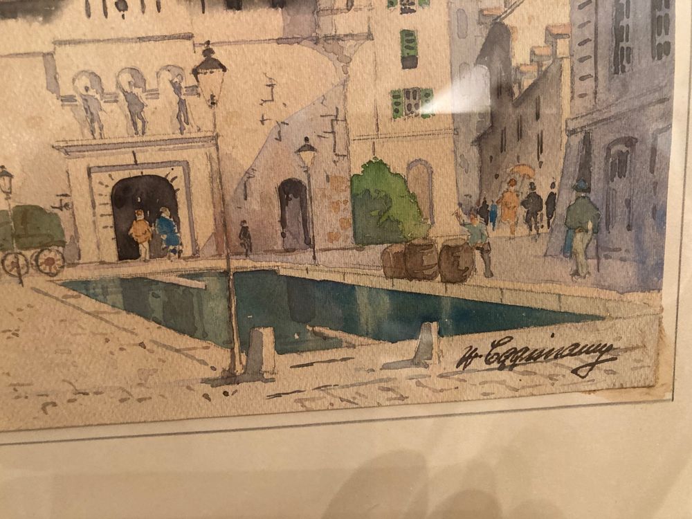 Aquarell, Walter Eggimann, Christoffelturm in Bern (Gebraucht) in Bösingen für CHF 63 – mit ...