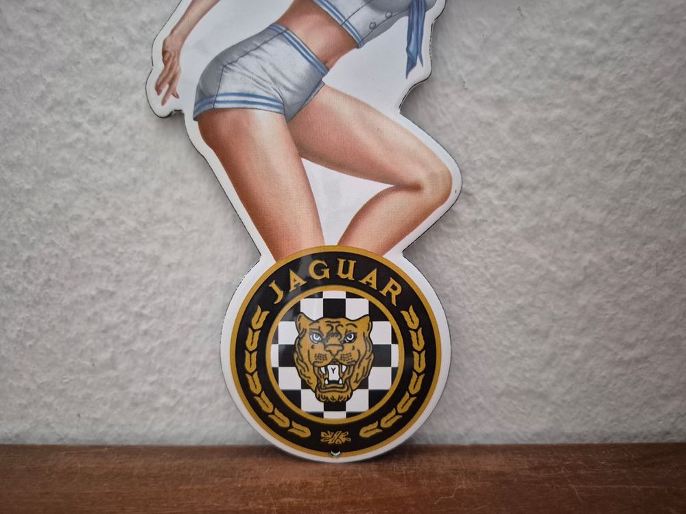 Emailschild Jaguar Auto Logo Werkstatt Garage Emaille Schild (Neu ...
