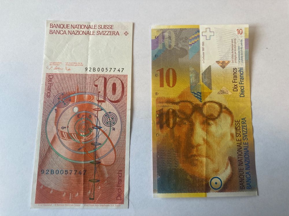 2 alte 10er Noten (D'occasion) à pour CHF 25 – avec livraison | Acheter ...