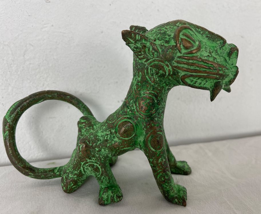 feiner alter Leopard Bronze Benin Höhe 11,5 cm Länge 15 cm (Gebraucht) in Rüthi (Rheintal) für ...