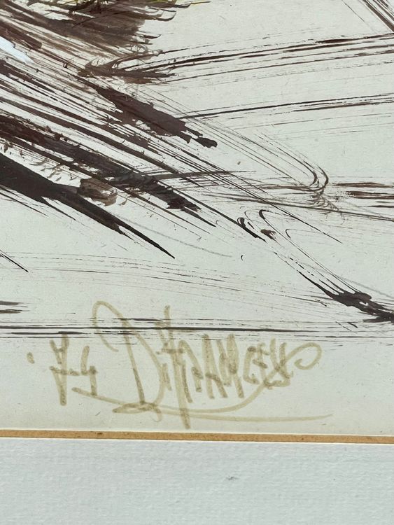 Sehr Interessant Mischtechnik Gemälde unleserlich Signiert | Kaufen auf Ricardo