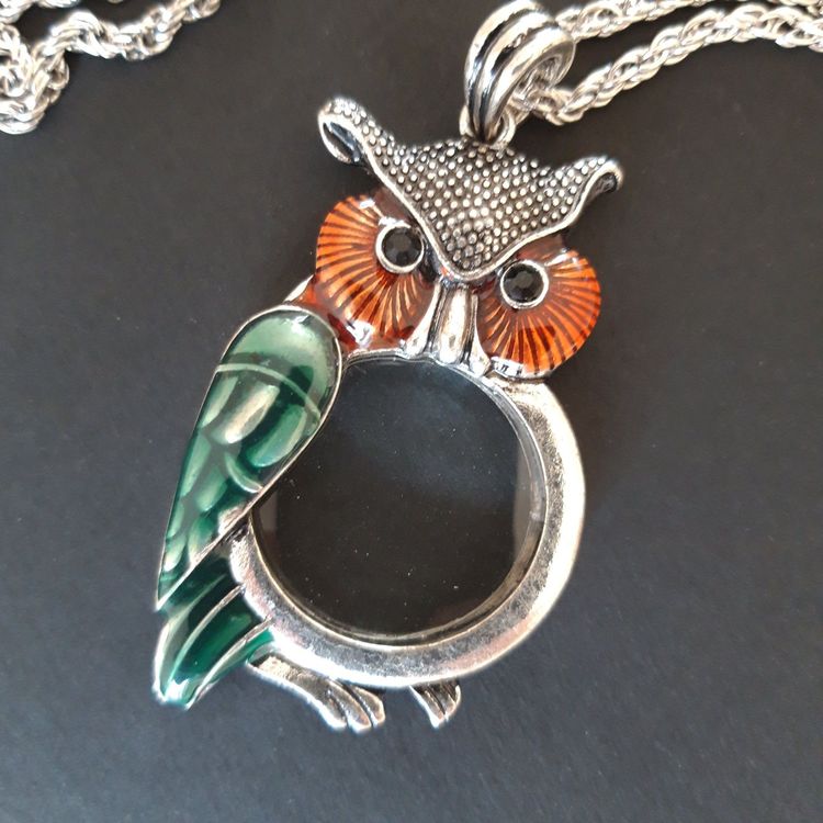 Leselupe mit Kette, Lupe als Eule, Lesehilfe (Gebraucht) in Egg b ...