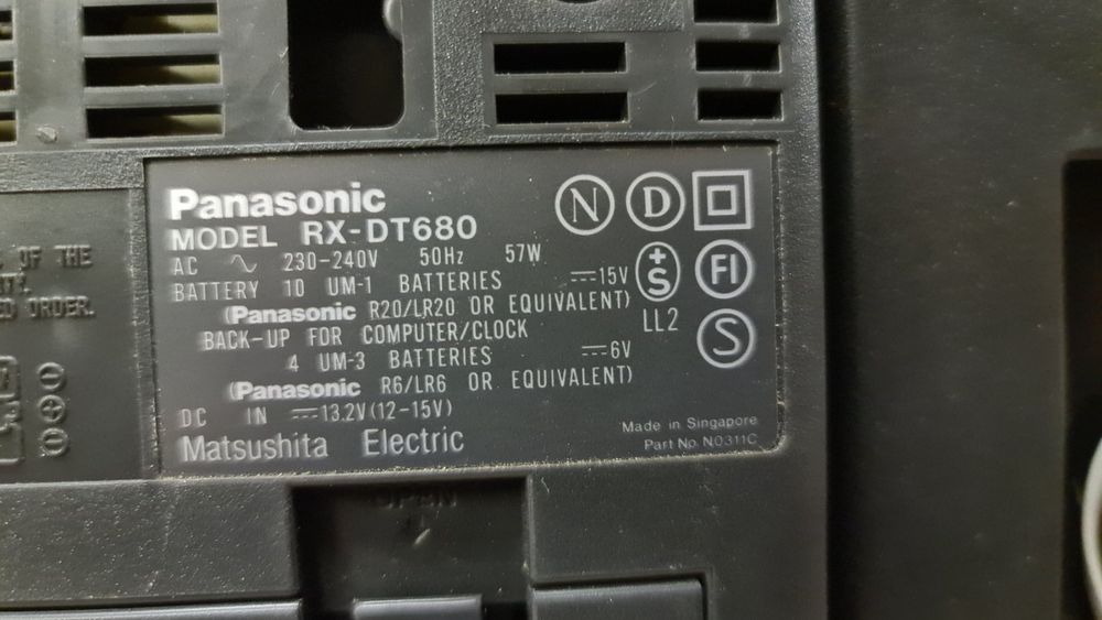 Panasonic RX-DT680 Boombox / Ghettoblaster-Radiorekorder (Gebraucht) in ...