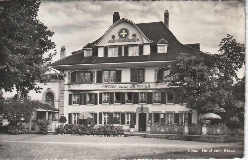 Lyss-Hotel zur Krone- Karte gelaufen-1941 | Kaufen auf Ricardo