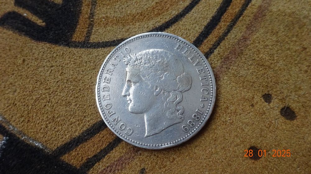 5 Fr 1889 Frauenkopf ab. 1.- (Gebraucht) in bassecourt für CHF 85 – mit Lieferung auf Ricardo kaufen