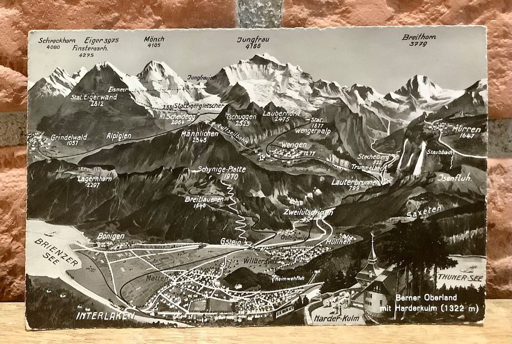 Alte AK - BERNER OBERLAND mit Harder Kulm (Gebraucht) in Root für CHF 1 – mit Lieferung auf ...