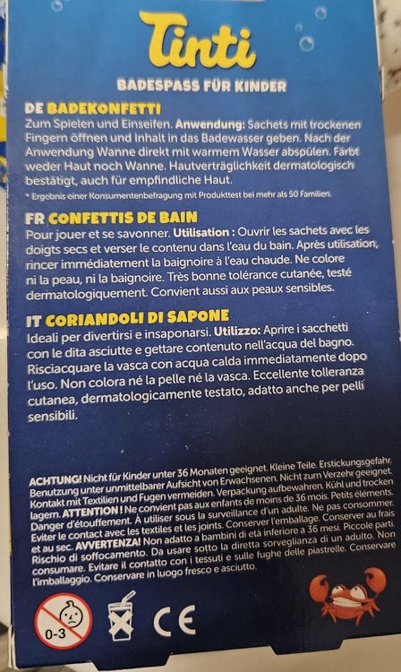 Badekonfetti Tinti, Knisterbad für Kinder | Kaufen auf Ricardo