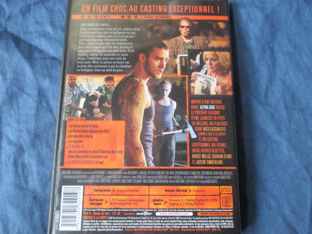 Alpha Dog (Sharon Sone, Bruce Willis ...) (D'occasion) à Colombier NE ...