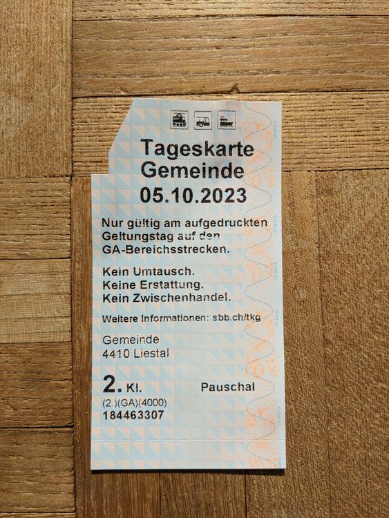 SBB Tageskarte für Do, 05.10.2023 (Neu (gemäss Beschreibung)) in ...