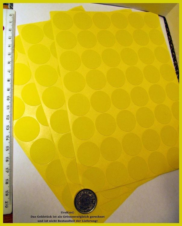 NEU 3 Blatt à 48 gelbe Punkte Sticker | Kaufen auf Ricardo