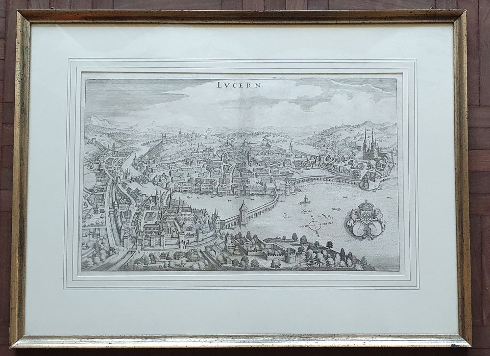 Luzern - Original Kupferstich - Matthäus Merian, gerahmt (Gebraucht) in Kreuzlingen für CHF 280 ...