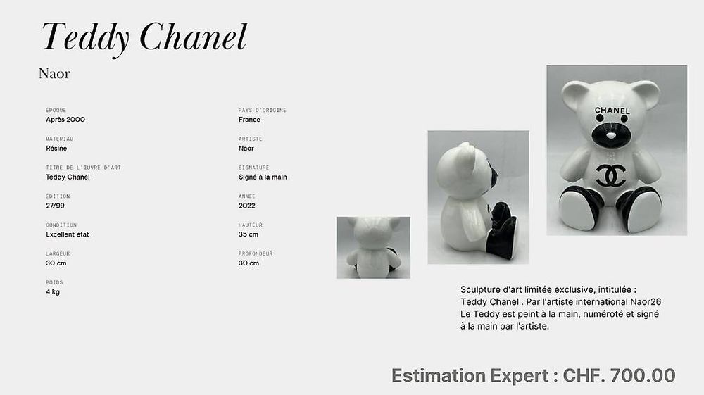 Sculpture Teddy Chanel (Gebraucht) in Echallens für CHF 700 – nur ...