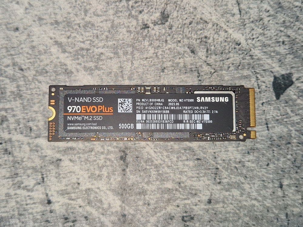 Samsung 970 EVO Plus 500 GB NVMe M.2 SSD (Gebraucht) in Castrisch für CHF 45 – mit Lieferung auf ...