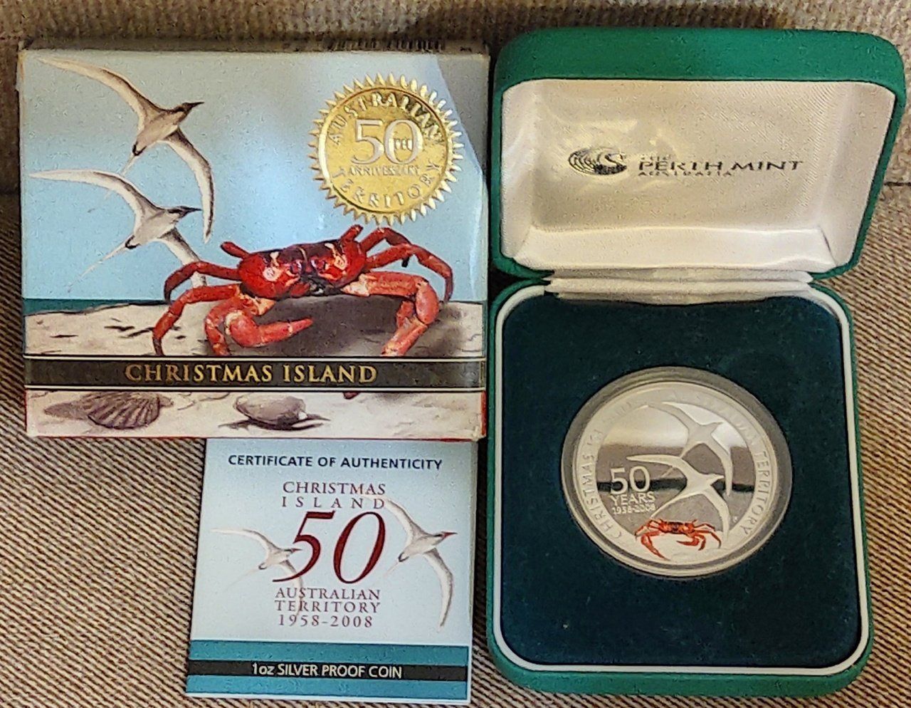 Australie 1 dollar 2008 du territoire australien du 50ans (Neuf avec ...