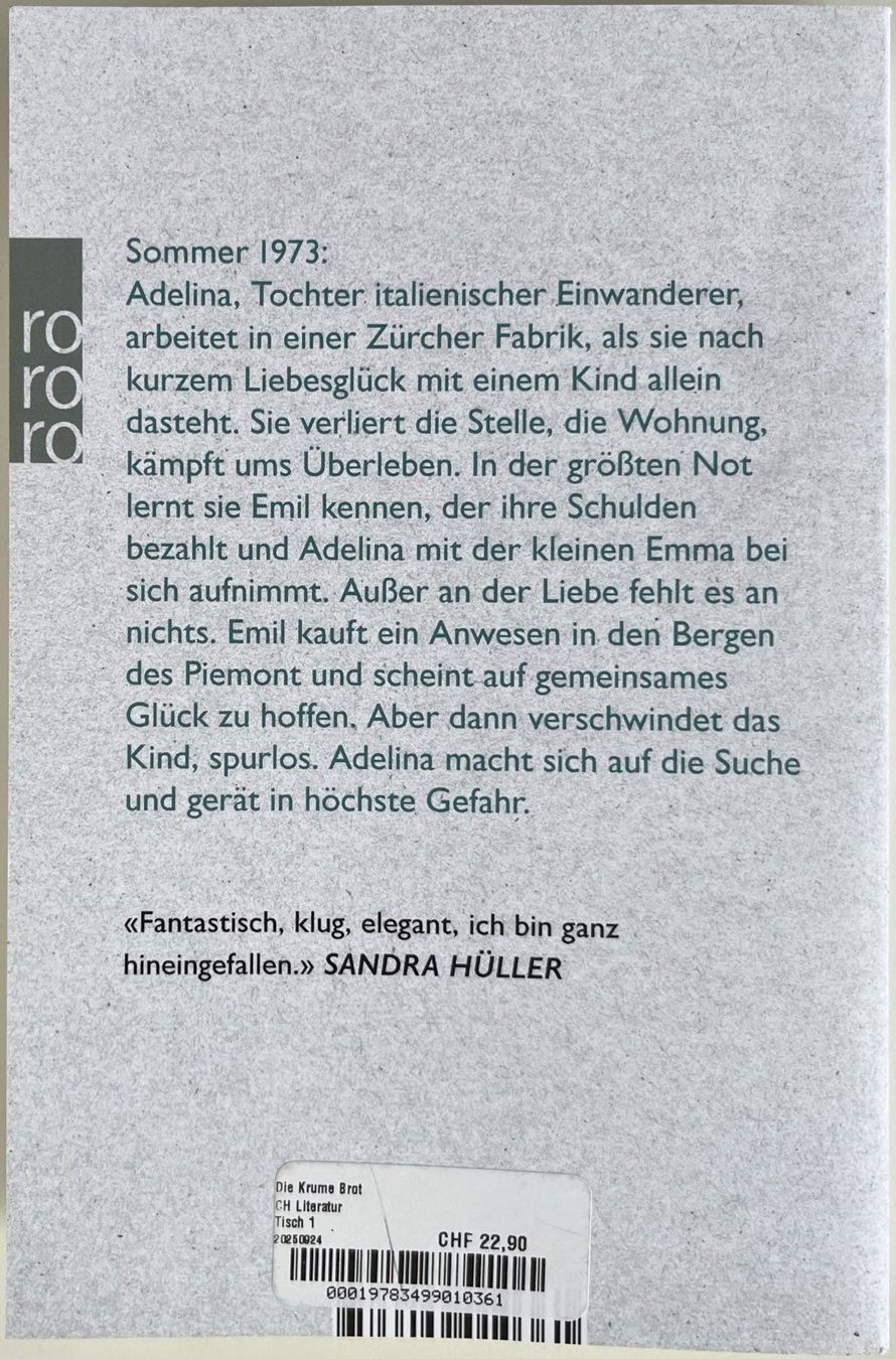 Die Krume Brot – Lukas Bärfuss – Roman – rororoTB – Top 2025 (Neu ...