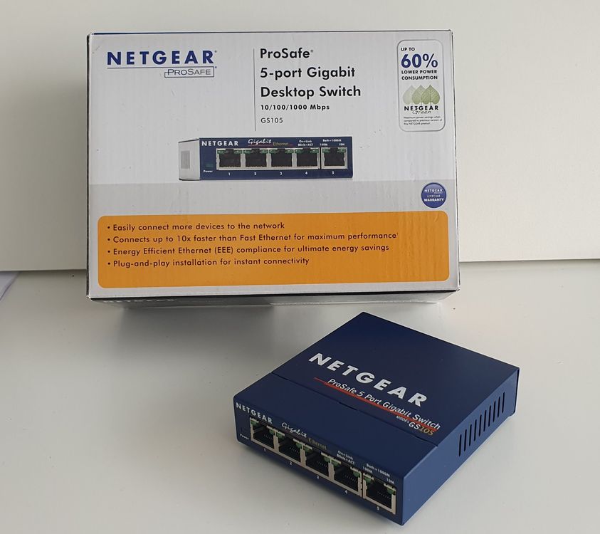 Netgear ProSafe 5-port Gigabit Desktop Switch | Kaufen auf Ricardo