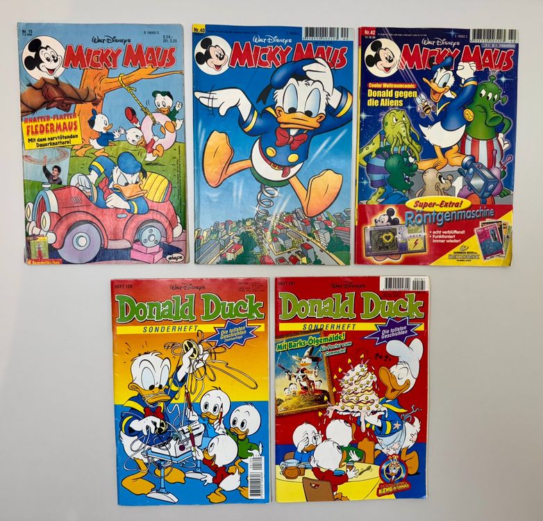 Micky Maus + Donald Duck Comics Magazine 5stk. 90er (Gebraucht) in ...
