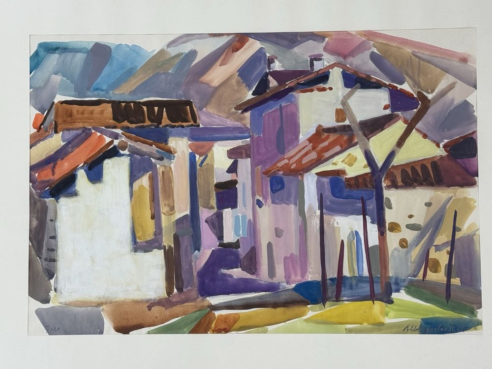 2 tolle ältere Aquarelle von Pura/TI Albert Aegerter 1965 (Gebraucht ...