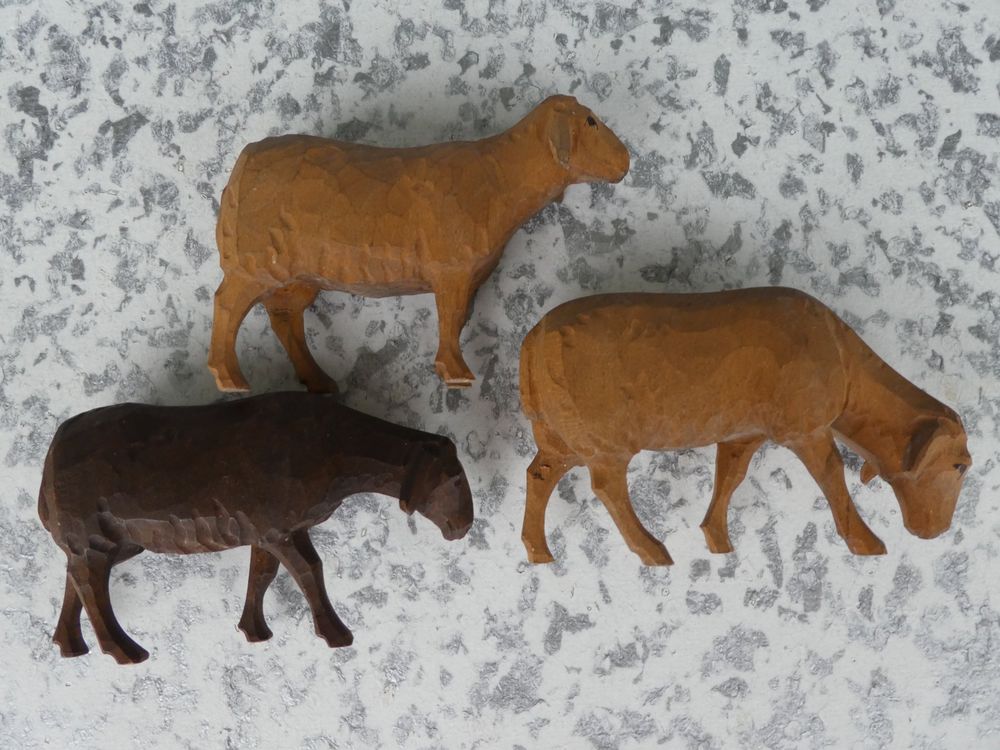 3 Huggler Tierfiguren Schafe "Christnacht"- Serie (Gebraucht) in ...