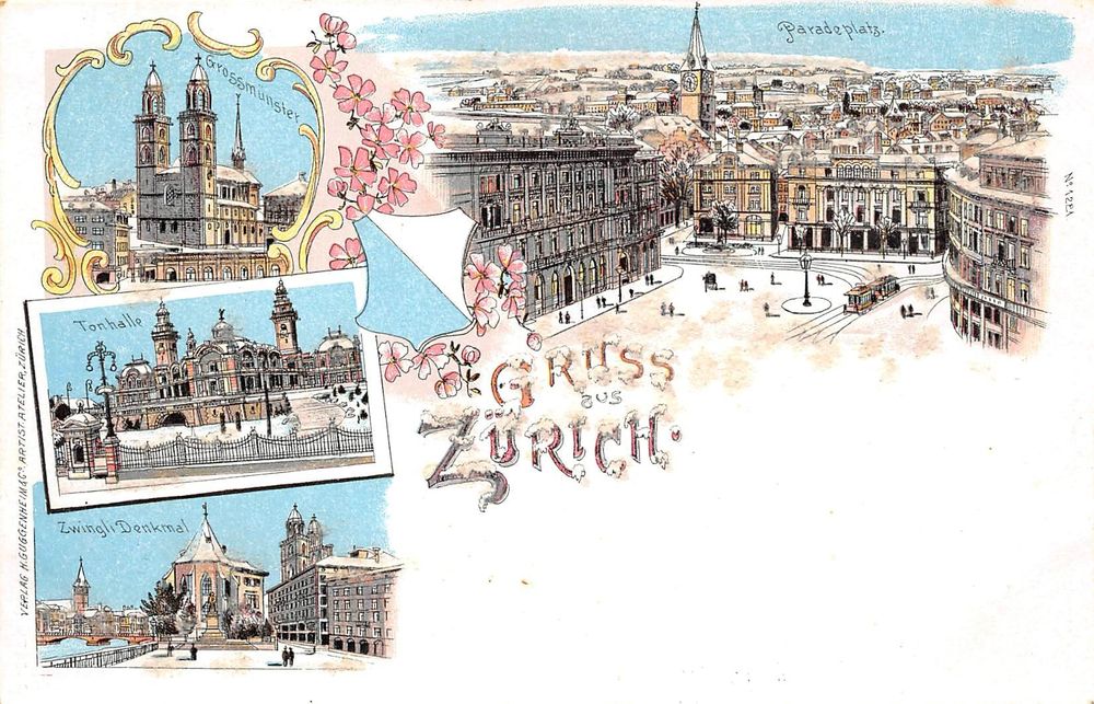 Gruss aus Zürich mit Glitzer, Litho (Gebraucht) in Ottikon b.Kemptth. für CHF 5 – mit Lieferung ...