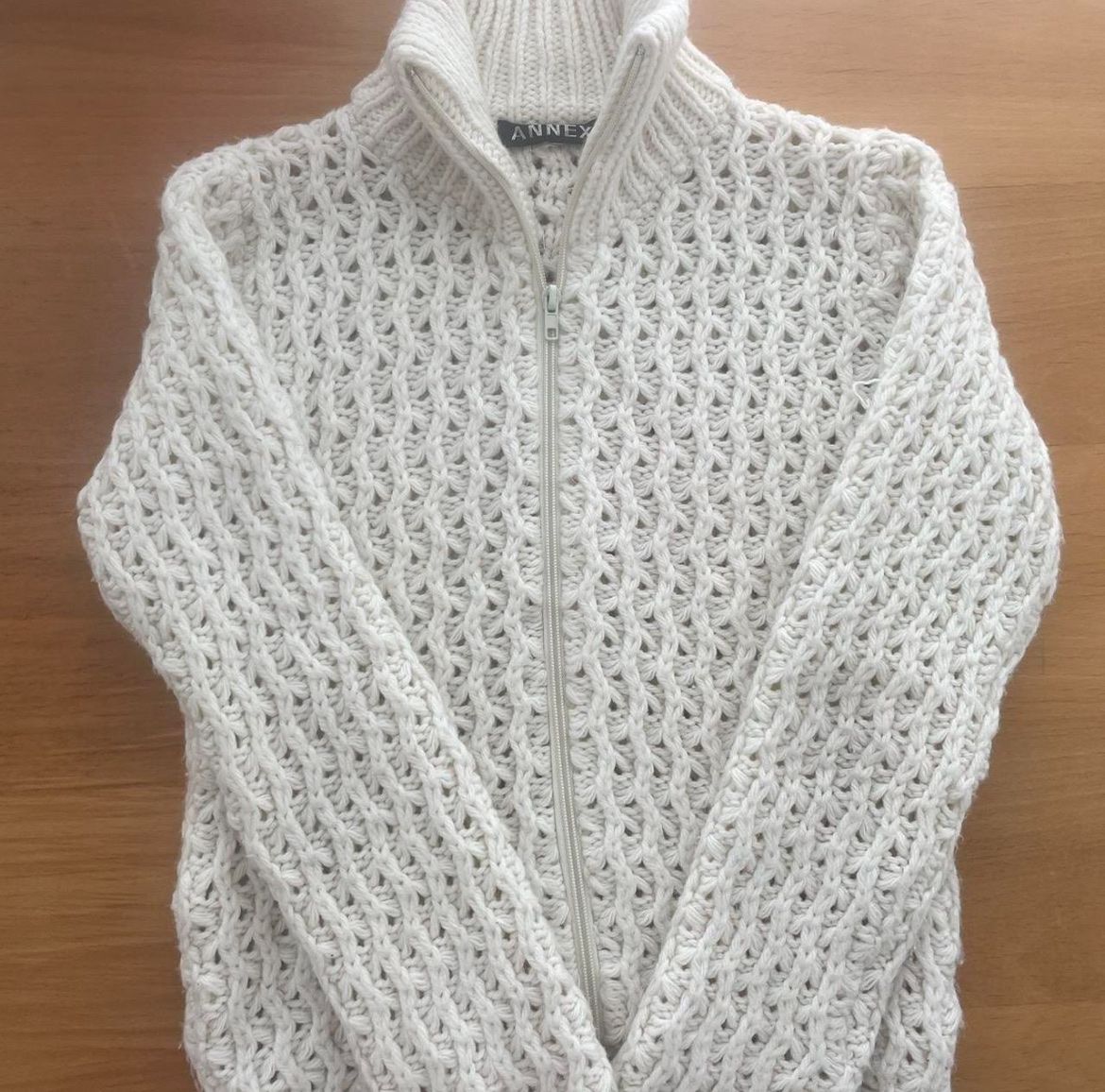Annex Cream Knit Zip Up Jacket - Cozy and Stylish! (Gebraucht) in ...
