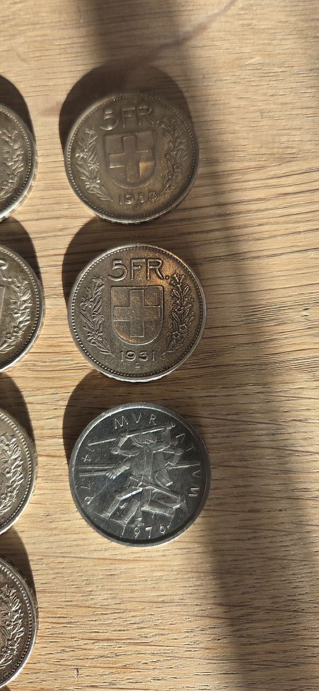 Silber 5 Franken (Gebraucht) in Rehetobel für CHF 60 – nur Abholung auf ...