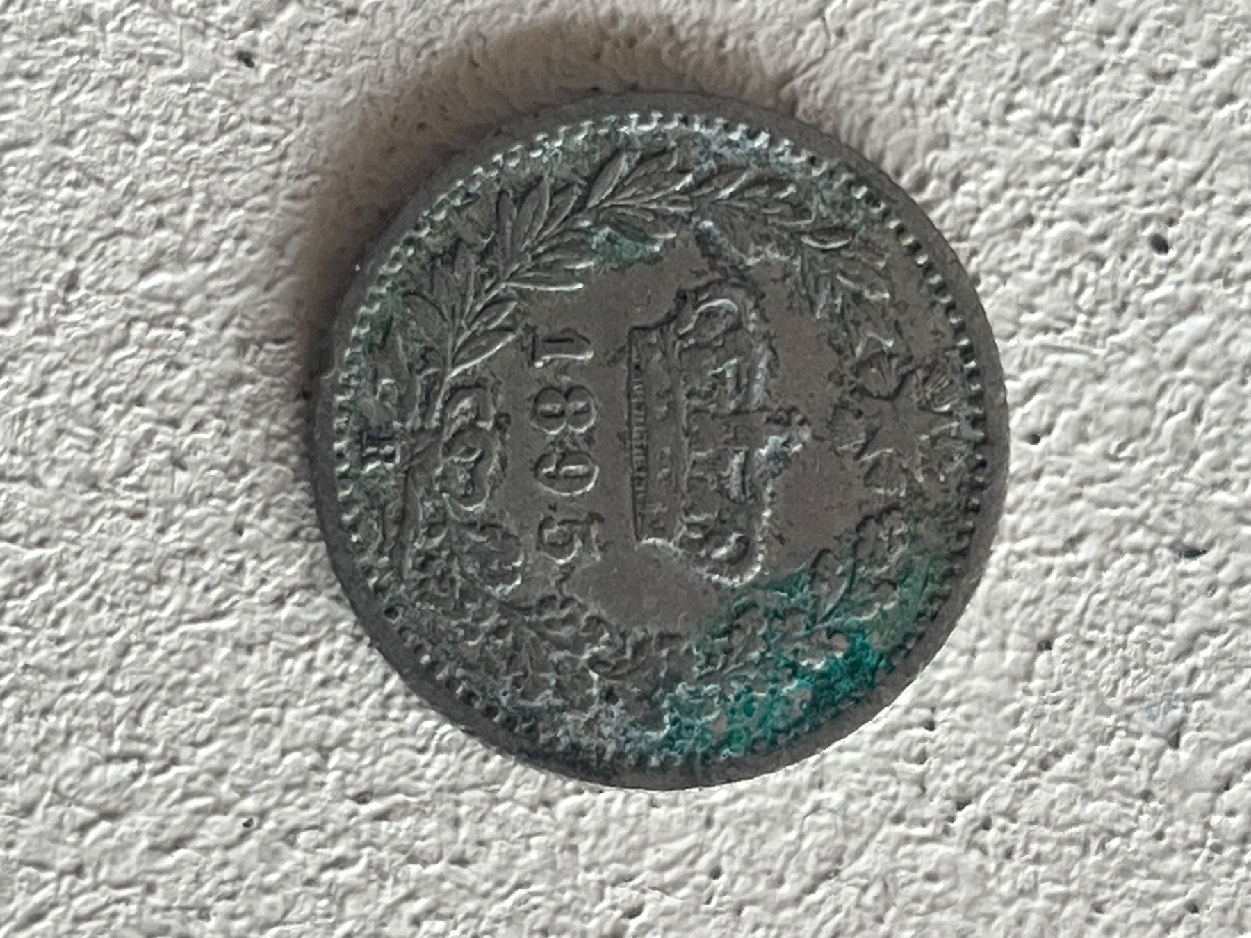 Schweizer 20 Rappen Münze, Jahrgang 1895 (Gebraucht) in Chiasso für CHF 50 – mit Lieferung auf ...