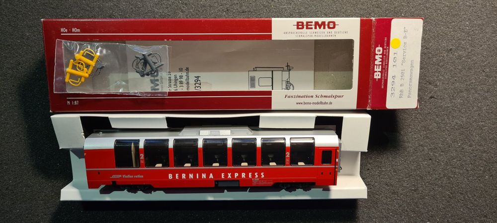2 Wagen H0m BEMO BERNIINA EXPRESS Panoramawagen | Kaufen auf Ricardo