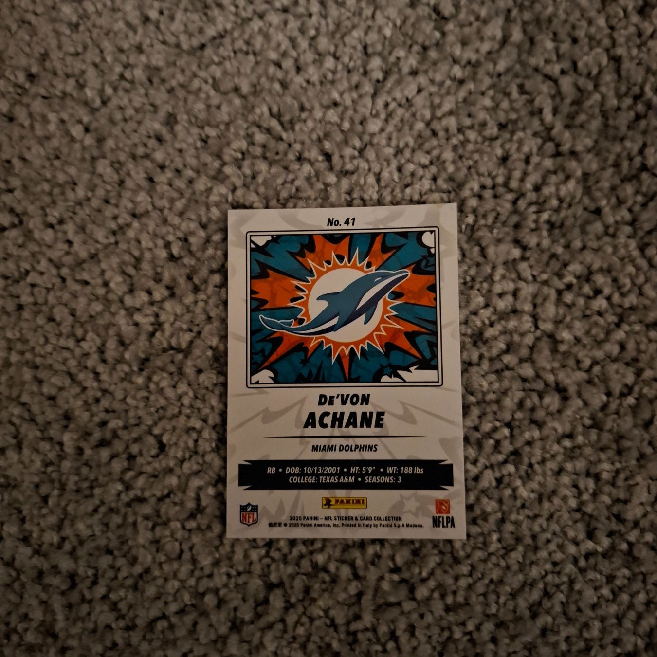 NFL-Sammelkarte 2025 De'von Achane (Gebraucht) in Hombrechtikon für CHF ...