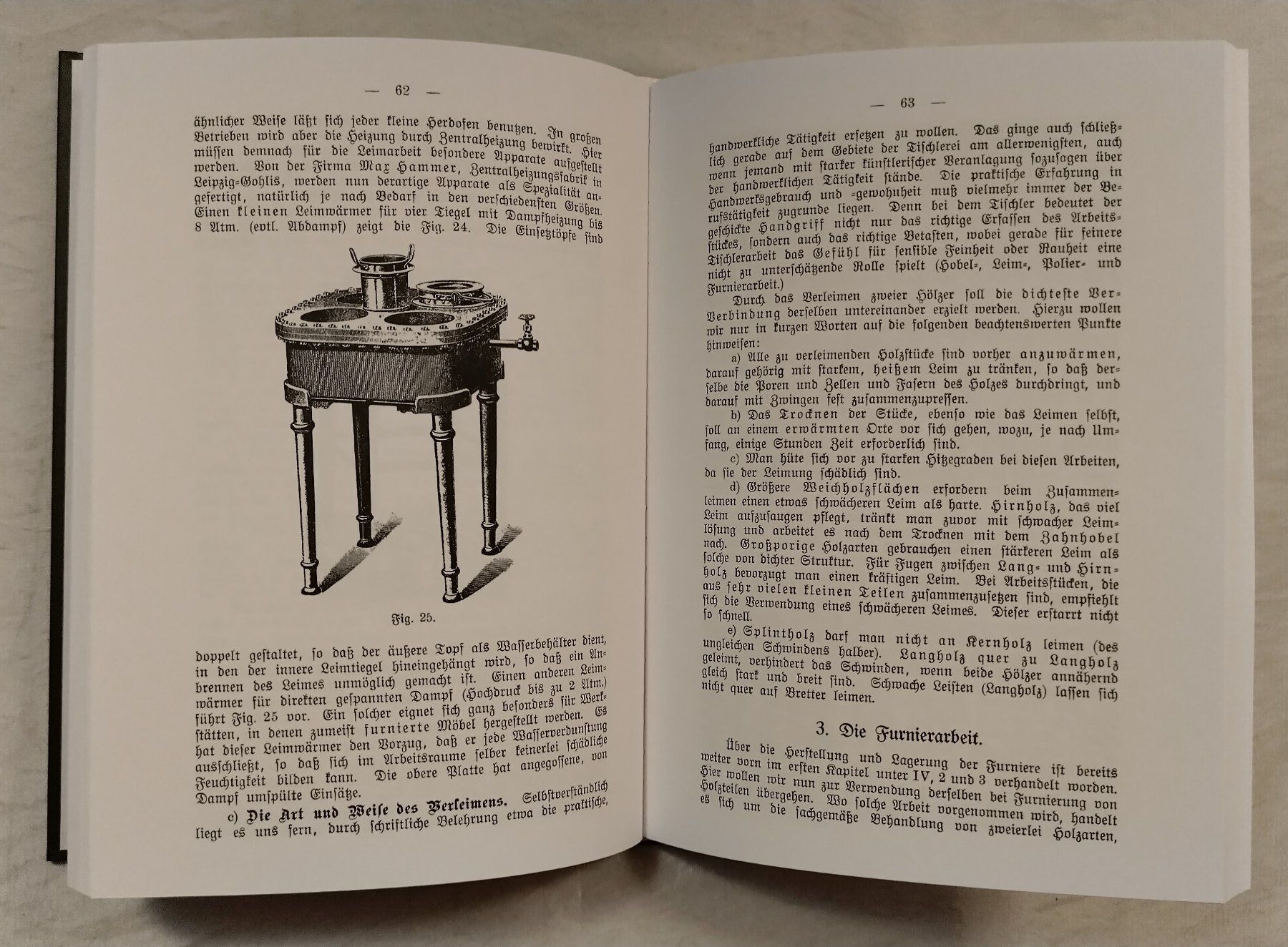 F.A. Büchner - Die Möbeltischlerei / Buch Reprint von 1922 (Gebraucht ...