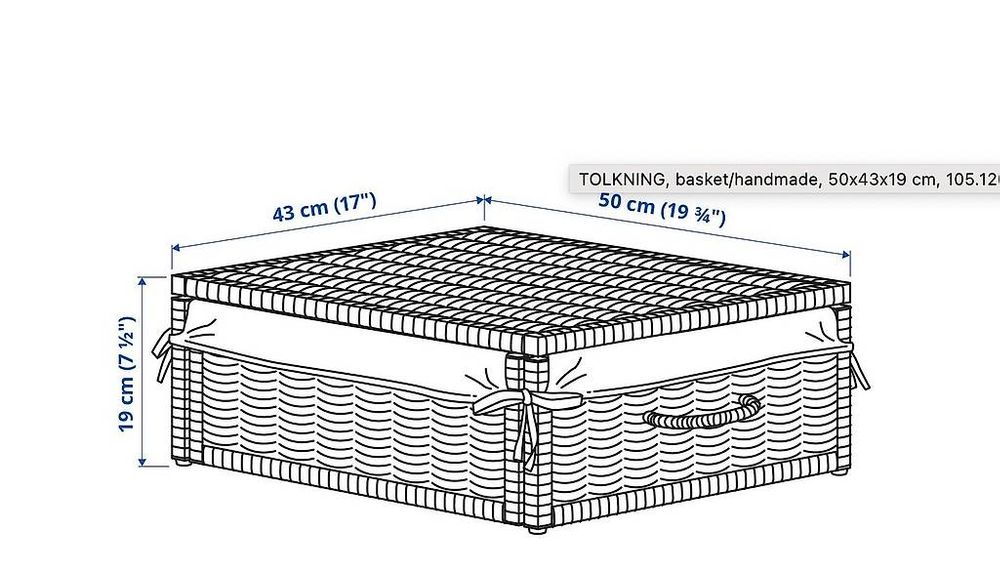 IKEA TOLKNING Korb - aus Rattan (gross) (Gebraucht) in Basel für CHF 25 ...