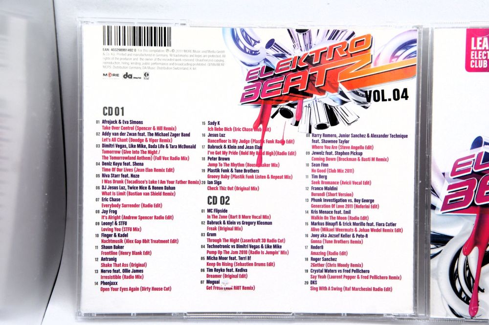 2 CD Elektro Beatz Vol.04 DJ Jesus Luz Roger Sanchez House (Gebraucht) in Ernetschwil für CHF 2. ...