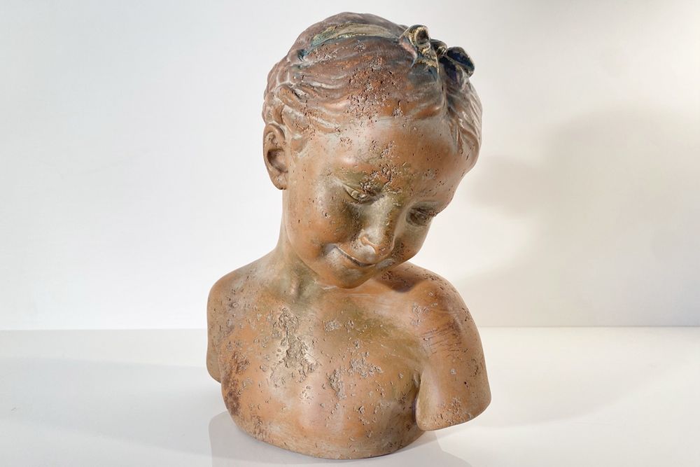 Skulptur Büste eines Mädchens - la rieuse - Terrakotta (Gebraucht) in Ballwil für CHF 390 – nur ...