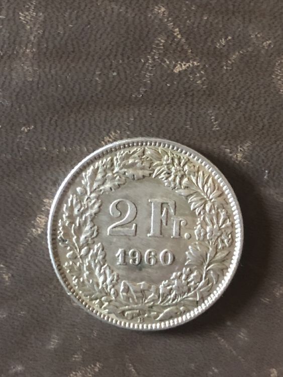 Silbermünze 2 Franken Helvetia 1960 Schweiz Swiss Mint Jahrg | Kaufen auf Ricardo