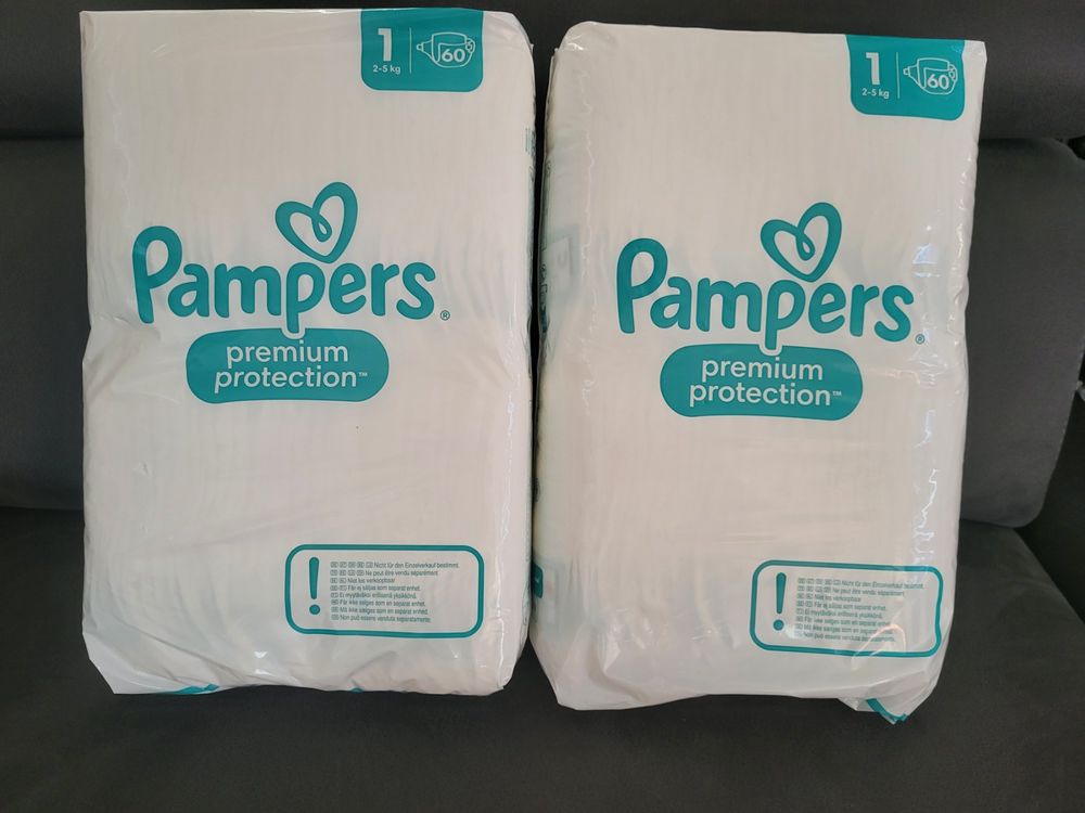 Pampers Premium Protection 1 (2-5Kg) 2x60 | Kaufen auf Ricardo