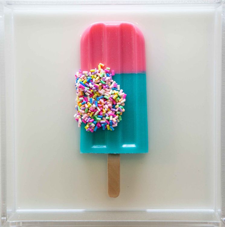 Gemälde, Pop Art, Eis am Stiel , Resinart, Unikat (Neu und ...
