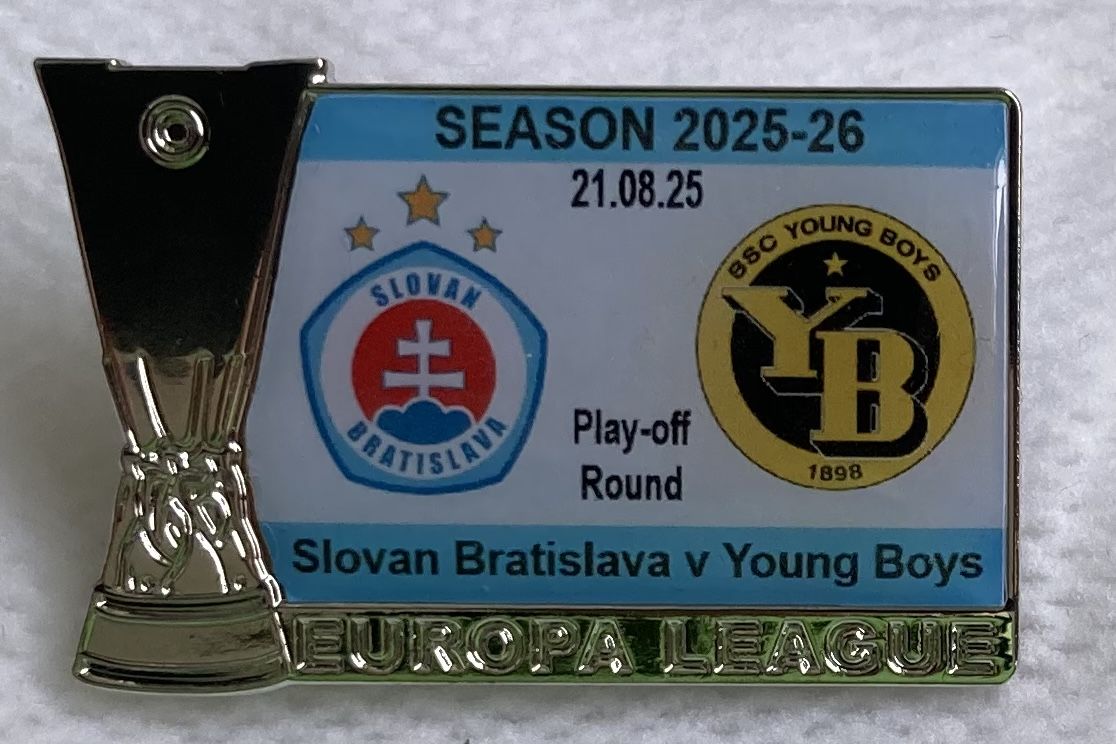 BSC Young Boys YB Pin Europ.Leag. 25/26 Slov.Bratislava- YB (Neu und ...